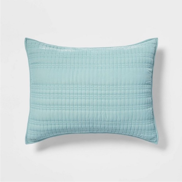 Threshold | Bedding | Threshold Nwt Lofty Velvet Quilt Sham Light Teal ...